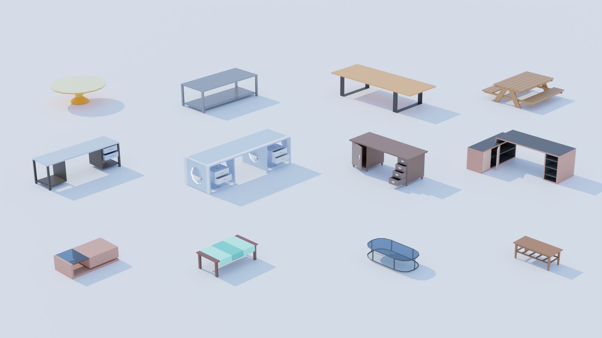 Pack 84 Low-Poly Furniture Model - TurboSquid 2082997