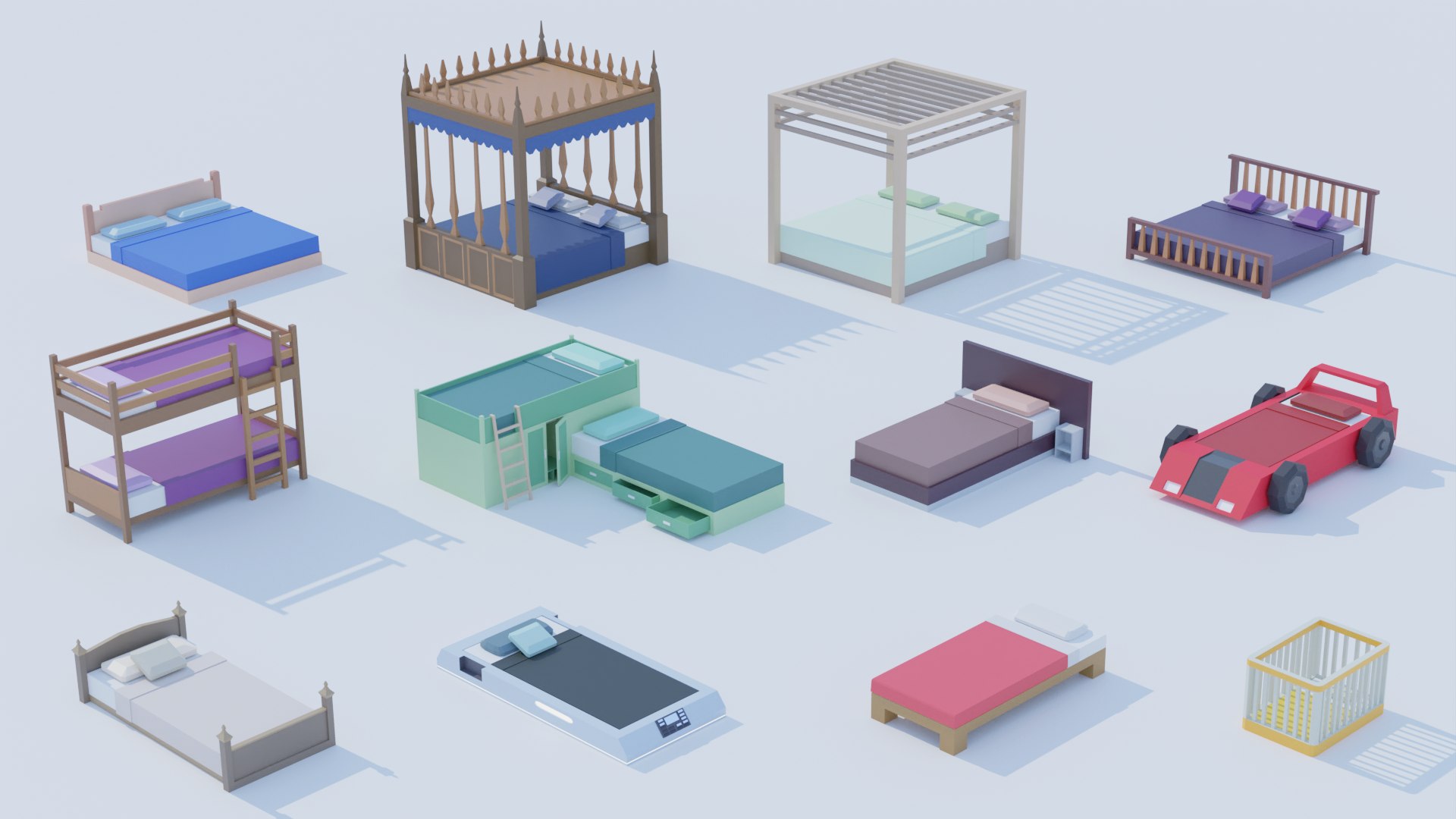 Pack 84 Low-Poly Furniture Model - TurboSquid 2082997