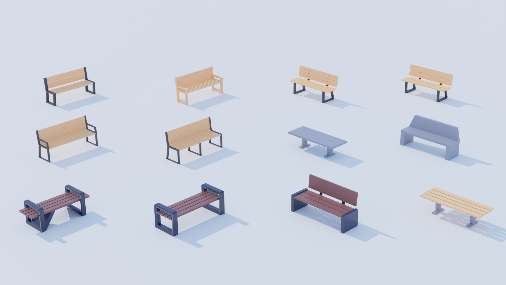 Pack 84 Low-Poly Furniture Model - TurboSquid 2082997