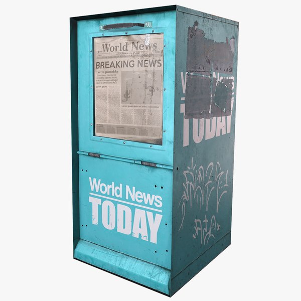 Low Poly Newspaper Newsstand Vending Machine Outdoor Prop Low-poly 3D ...