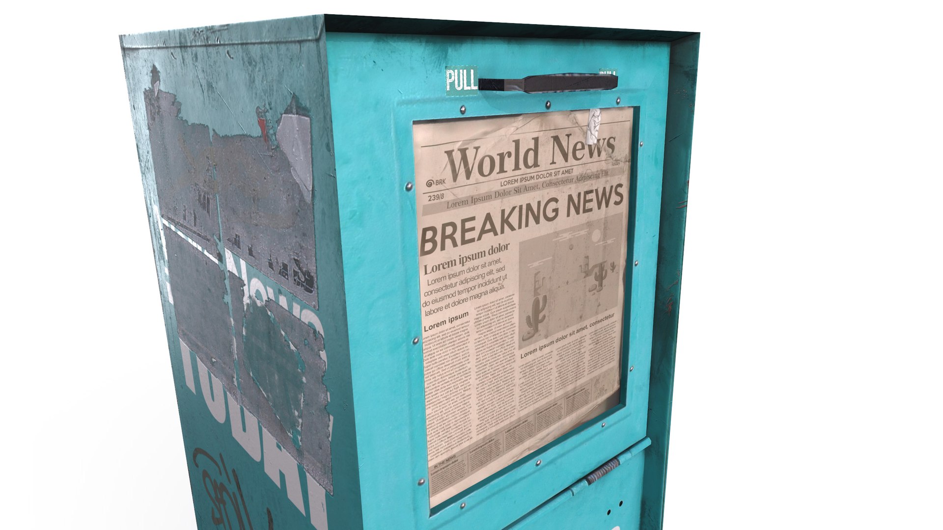 Low Poly Newspaper Newsstand Vending Machine Outdoor Prop Low-poly 3D Mode 3D Model - TurboSquid ...