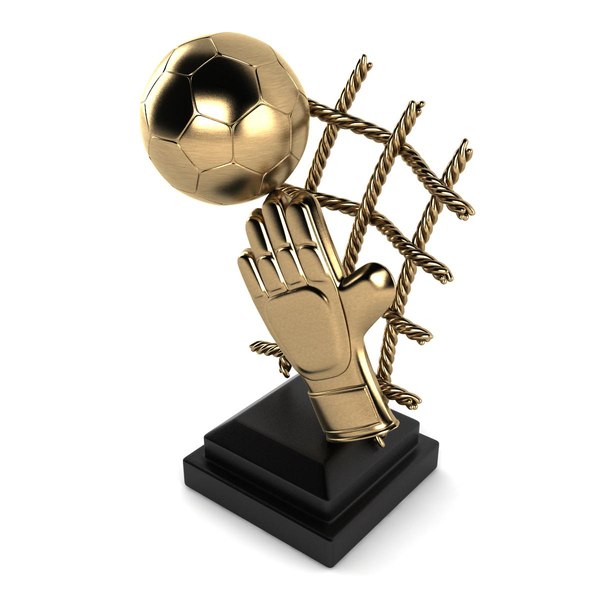 3d trophy football foot model
