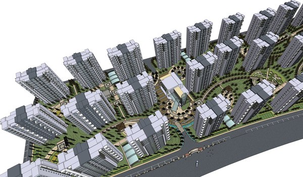 3D architectural sketchup presented - TurboSquid 1235087