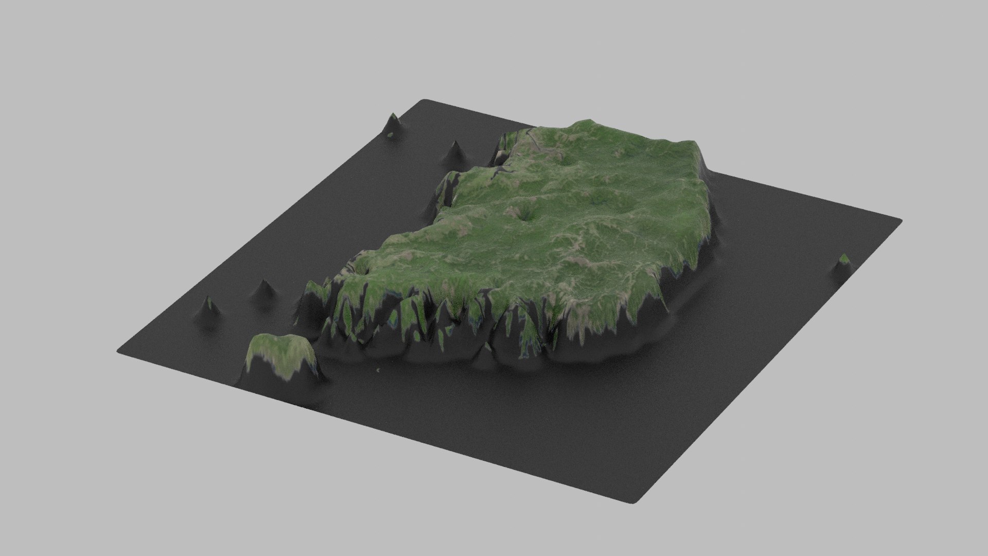 South Korea Map Country 3D Model - TurboSquid 2076356