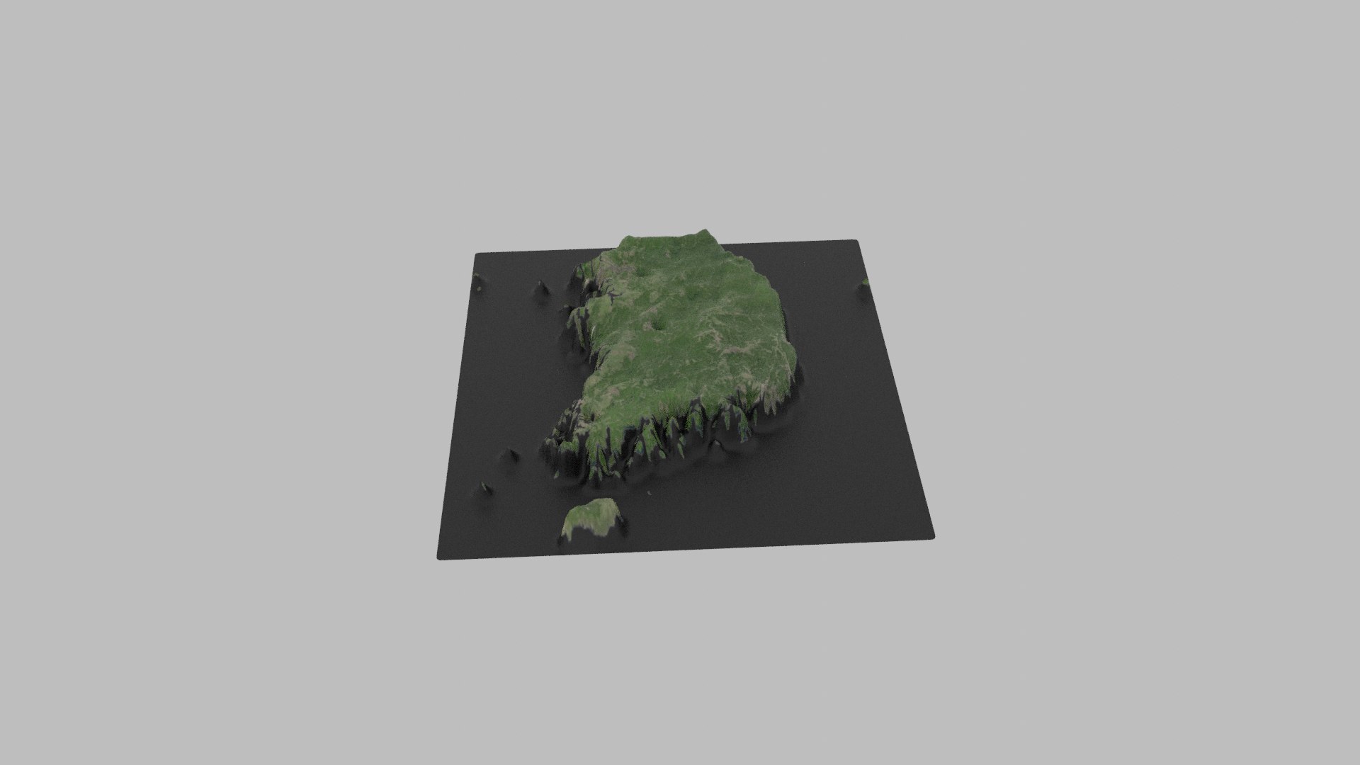 South Korea Map Country 3D Model - TurboSquid 2076356