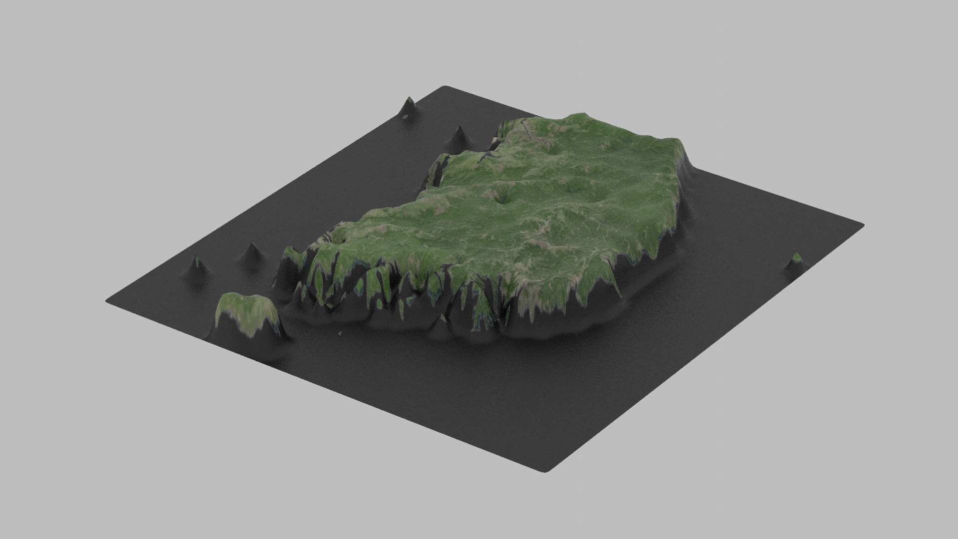 South Korea Map Country 3D Model - TurboSquid 2076356