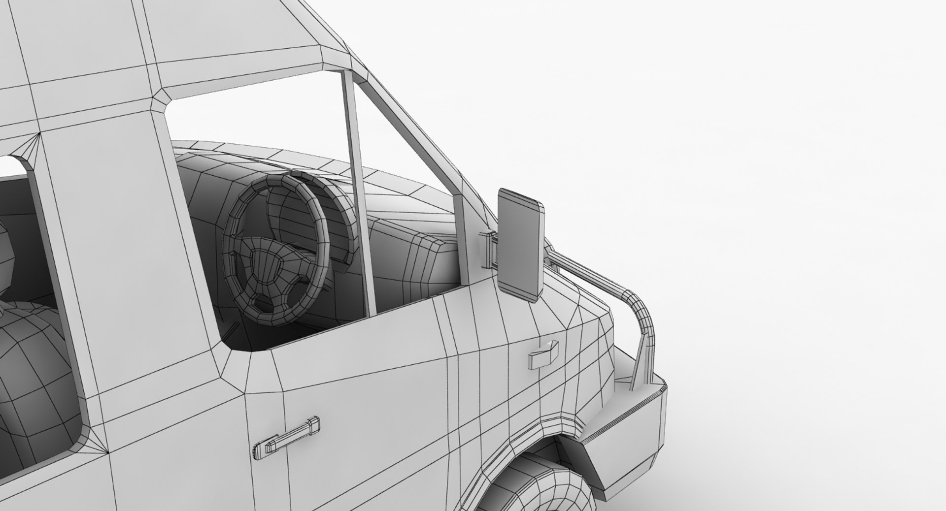 3d model mercedes sprinter fighting