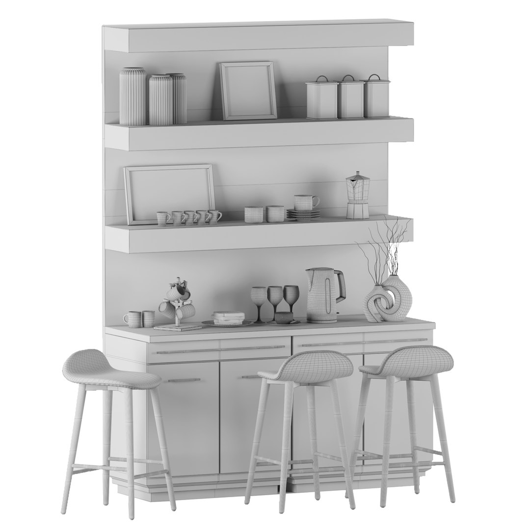 3D Cafe Set 02 - TurboSquid 2273854