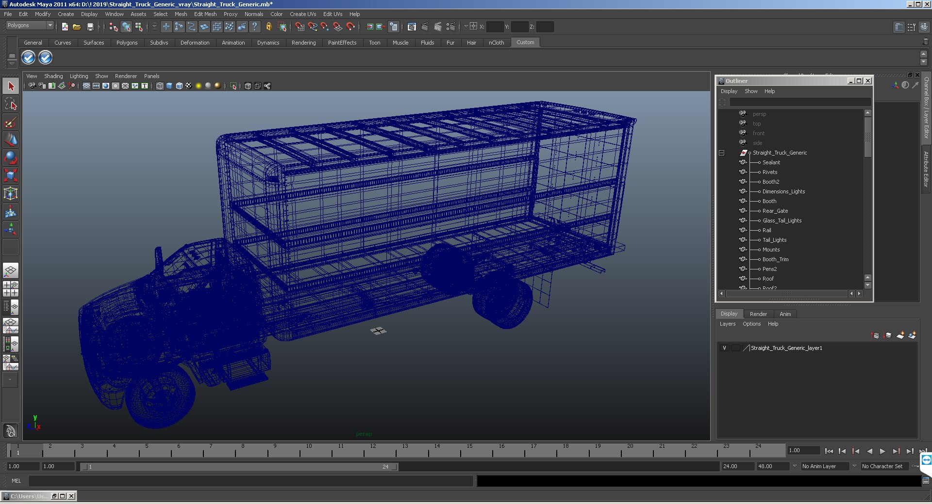 Straight truck generic simple 3D model - TurboSquid 1413046