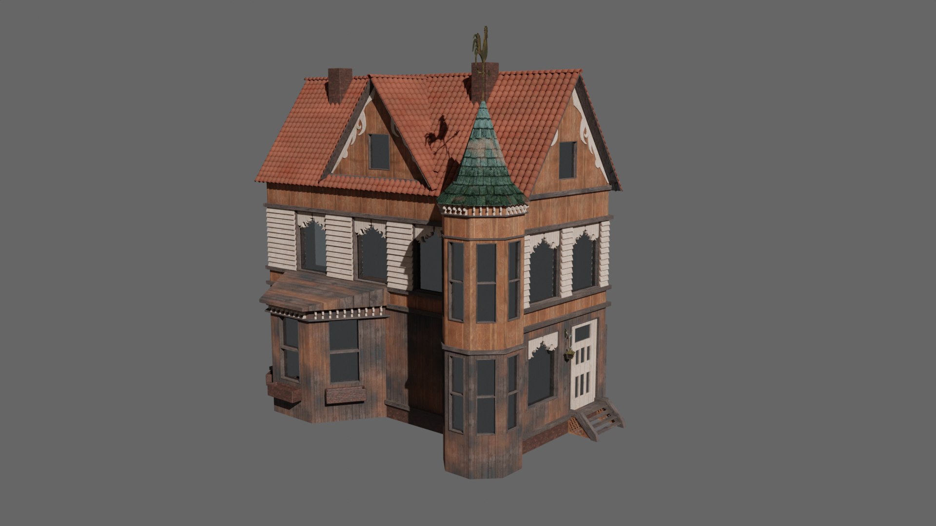 3D Model Old Stylized House - TurboSquid 2021289
