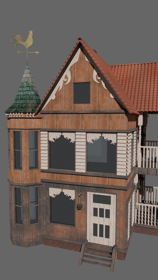 3D Model Old Stylized House - TurboSquid 2021289