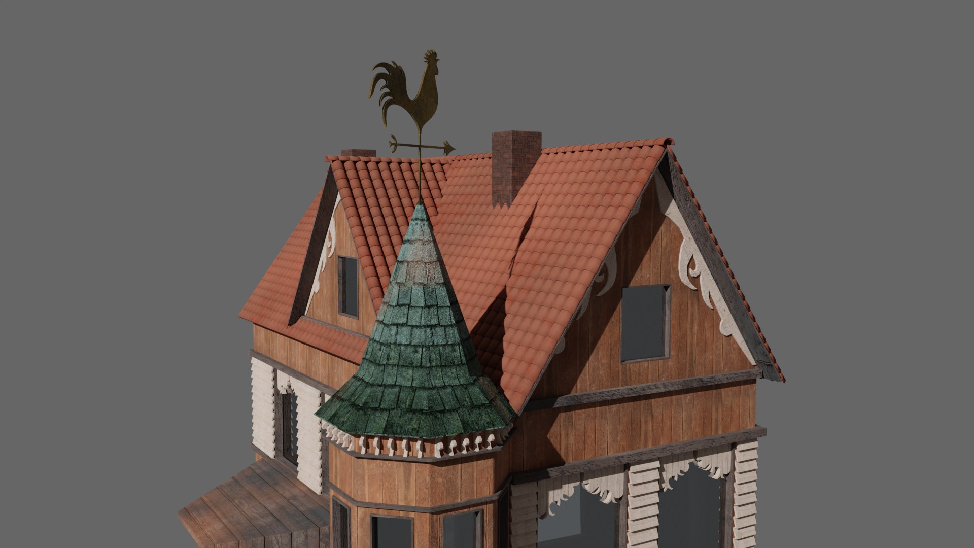 3D Model Old Stylized House - TurboSquid 2021289