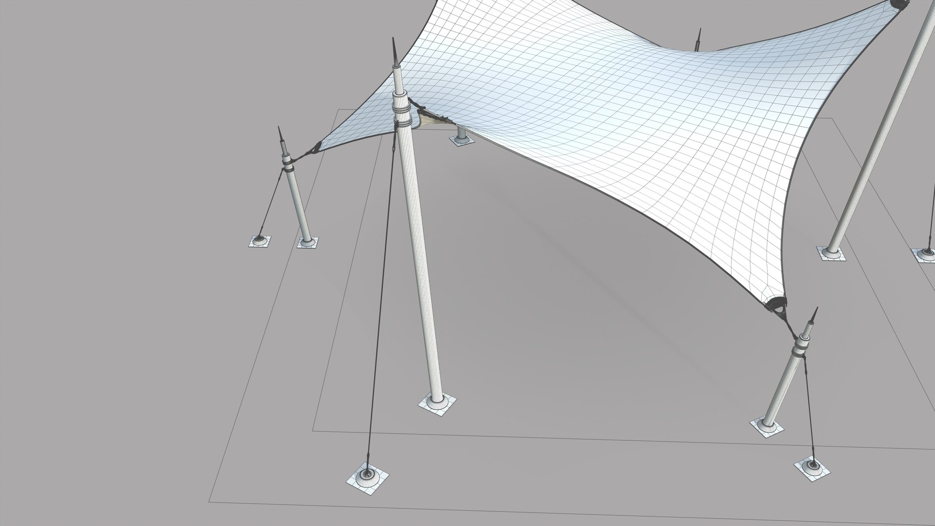 3D Photorealistic Tensile Structure Model - TurboSquid 2257905