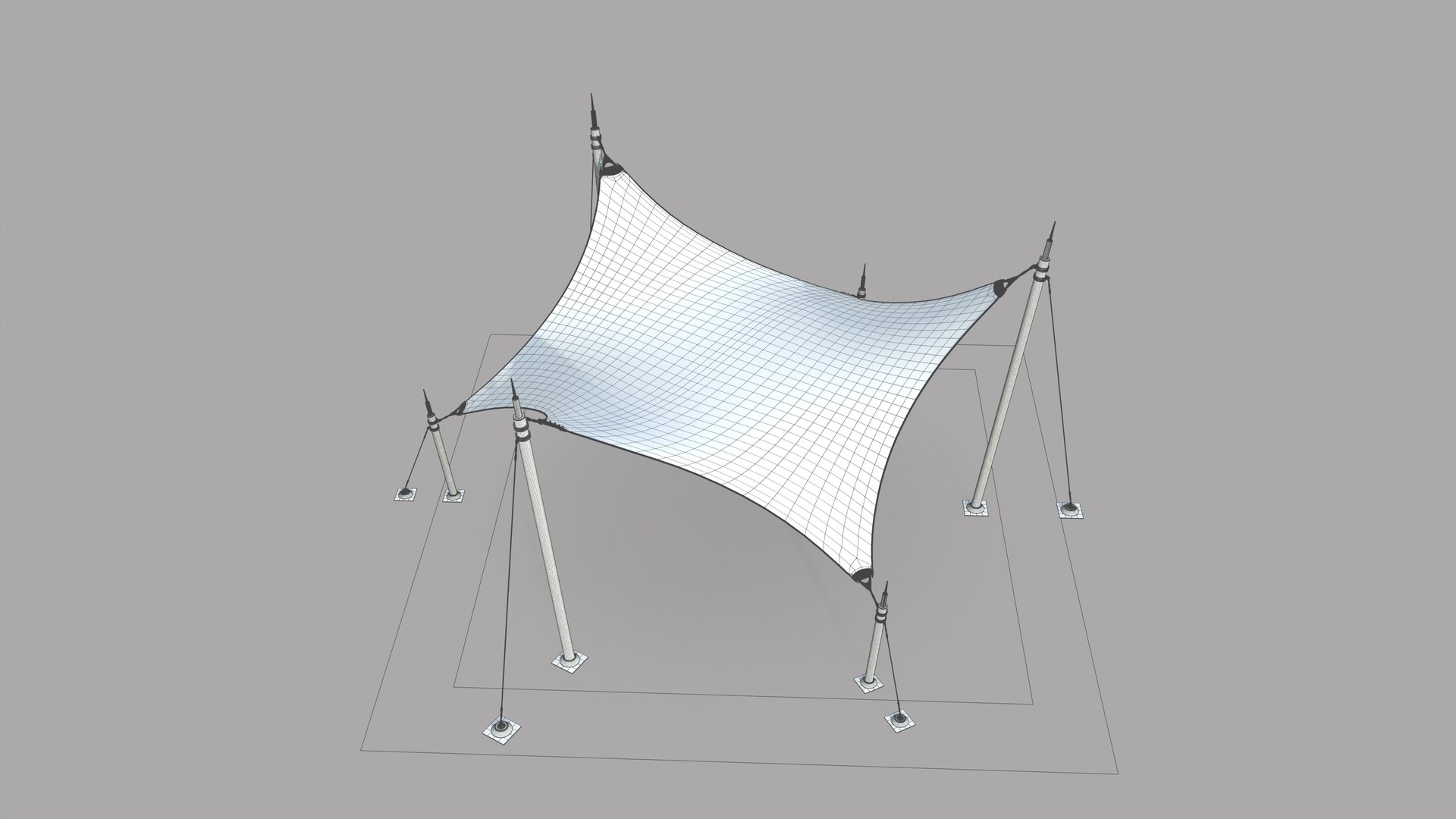 3D Photorealistic Tensile Structure Model - TurboSquid 2257905