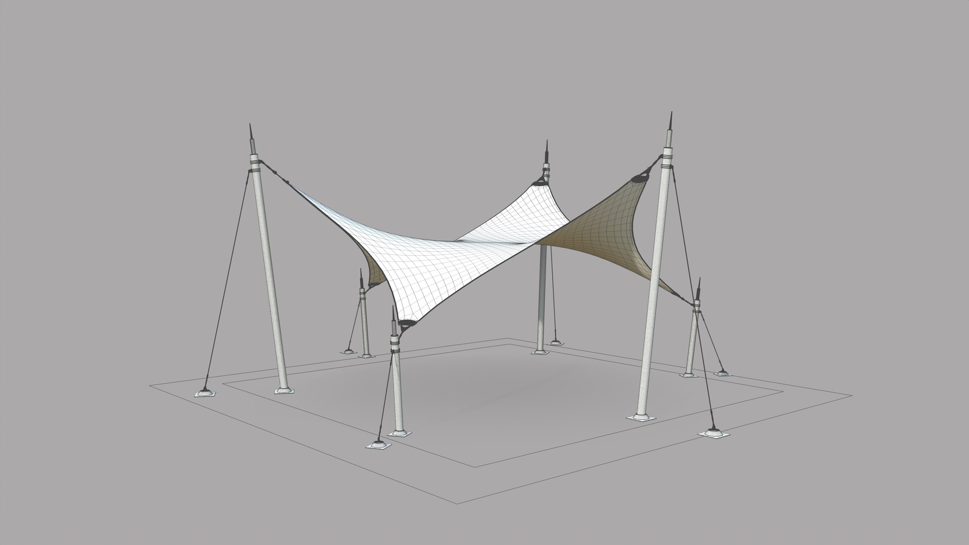 3D Photorealistic Tensile Structure Model - TurboSquid 2257905