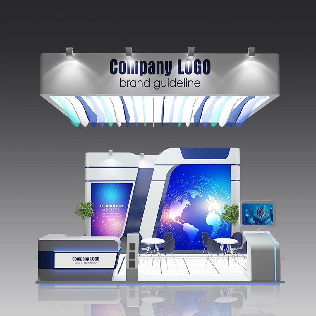 3D Booth 01 7x7m 3D Model - TurboSquid 1720048