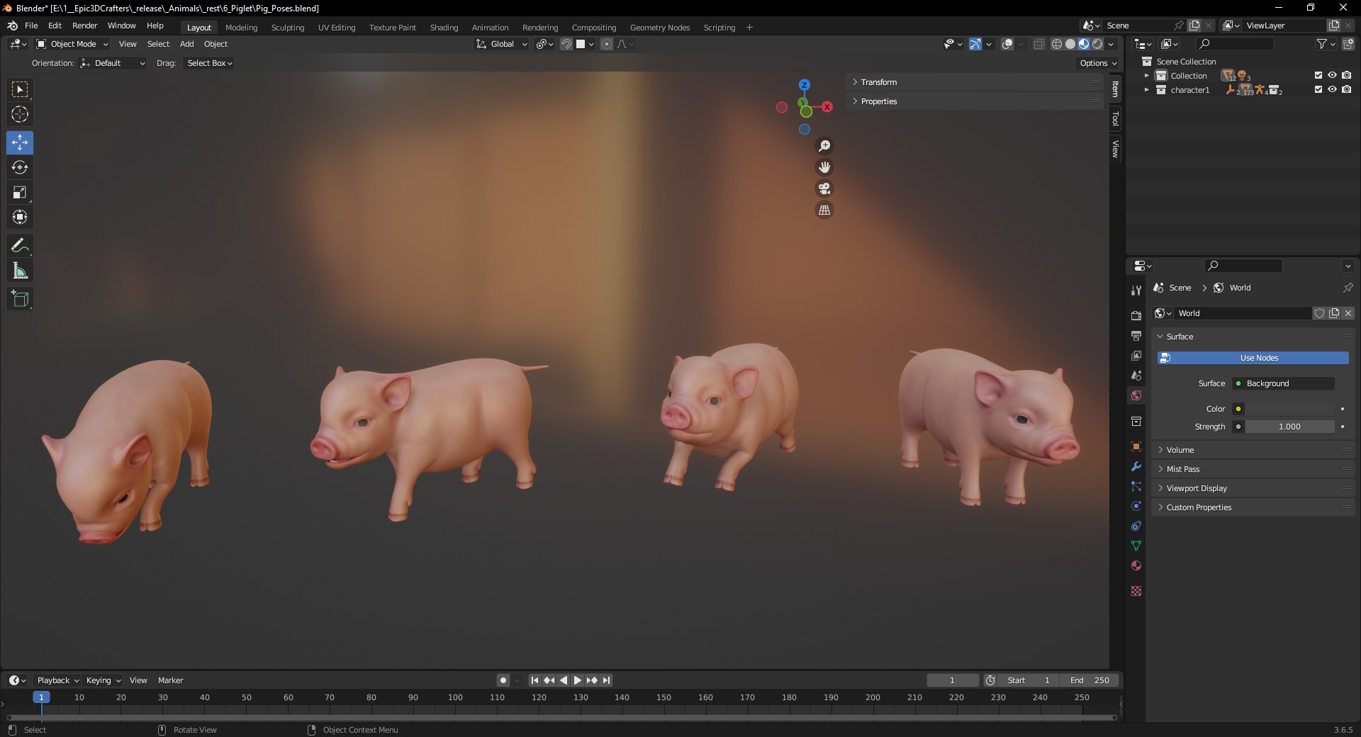 Playful Piglet 3D Pig Model Low-poly 3D Mod 3D Model - TurboSquid 2184857