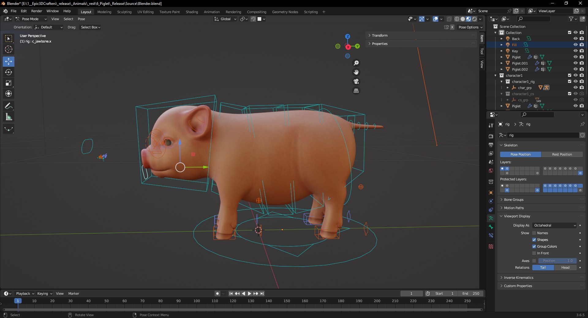 Playful Piglet 3D Pig Model Low-poly 3D Mod 3D Model - TurboSquid 2184857