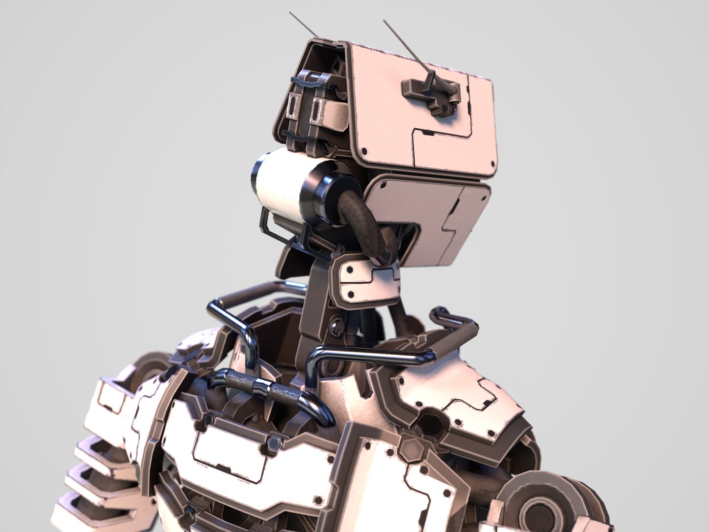 Humanoid Robot With 6 Color Options 3D Model - TurboSquid 2314115