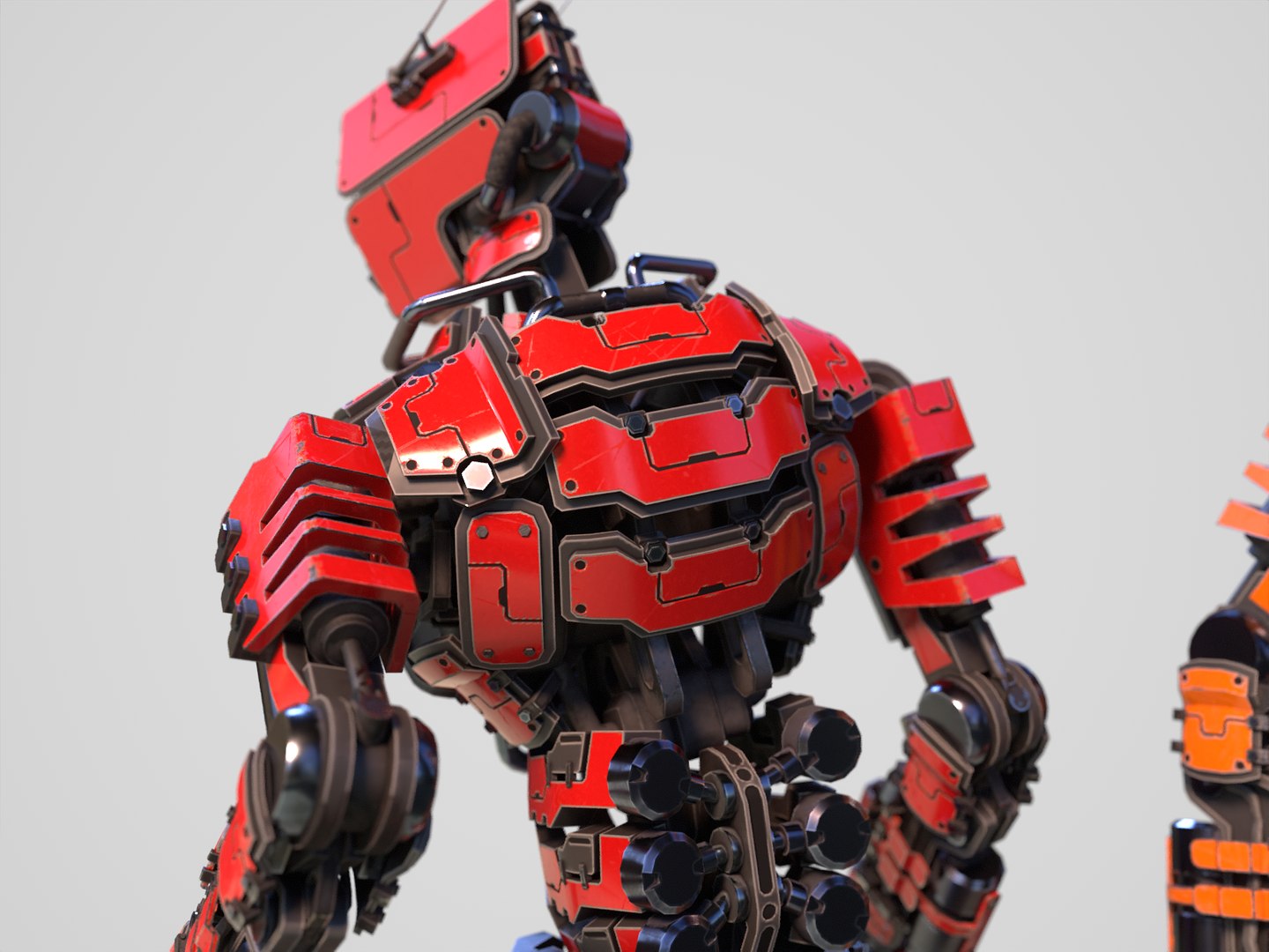 Humanoid Robot With 6 Color Options 3D Model - TurboSquid 2314115