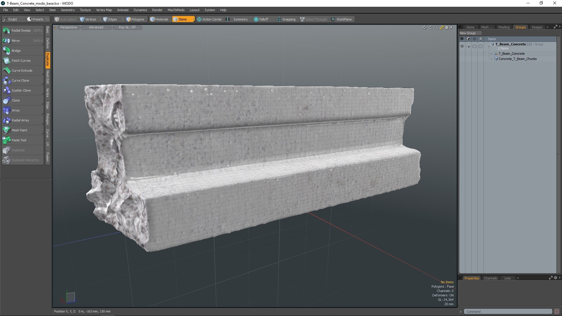 T-Beam Concrete 3D Model - TurboSquid 2303842