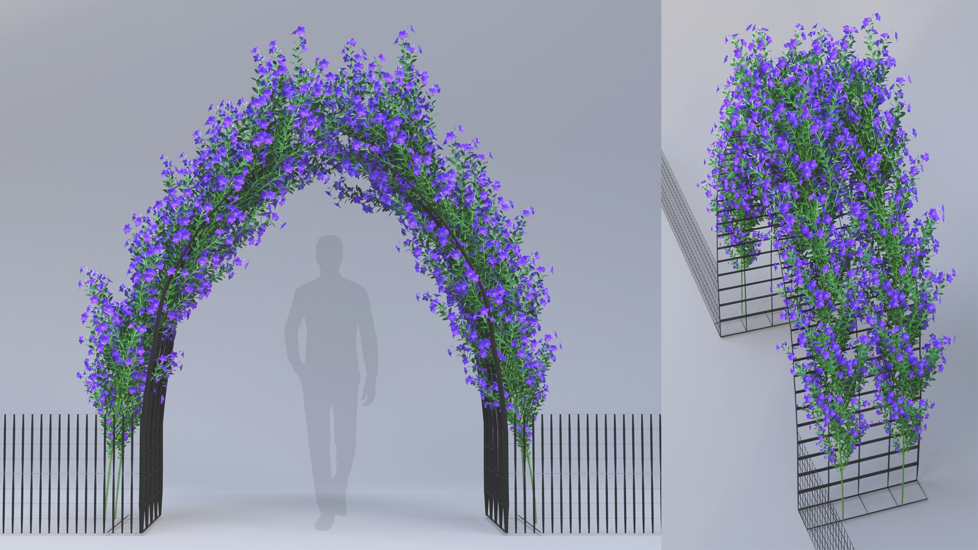3D Model 3d Gate With Flower 03 - TurboSquid 2082028
