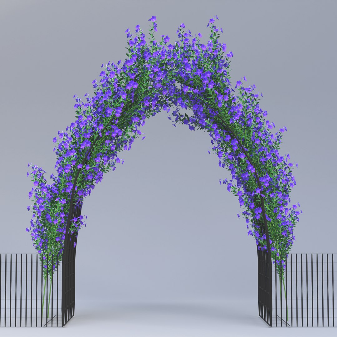 3D Model 3d Gate With Flower 03 - TurboSquid 2082028