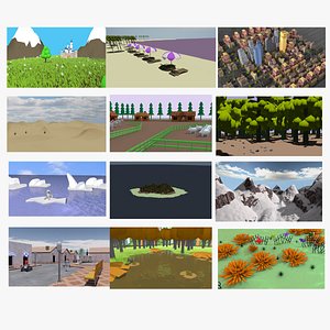 Cartoon Landscapes 3D Models for Download | TurboSquid