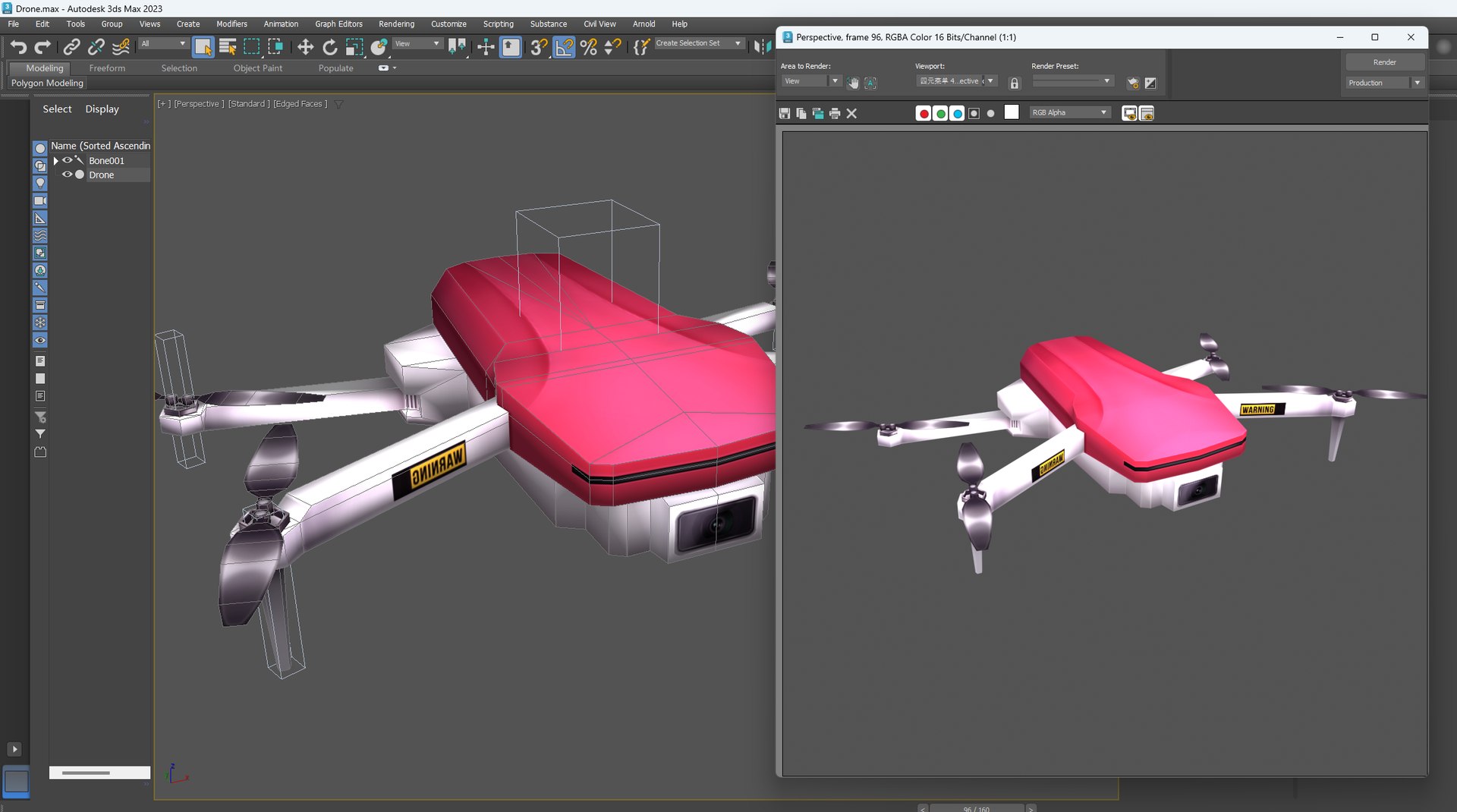 3D Model Drone Rigged Animated Low Poly - TurboSquid 2520999