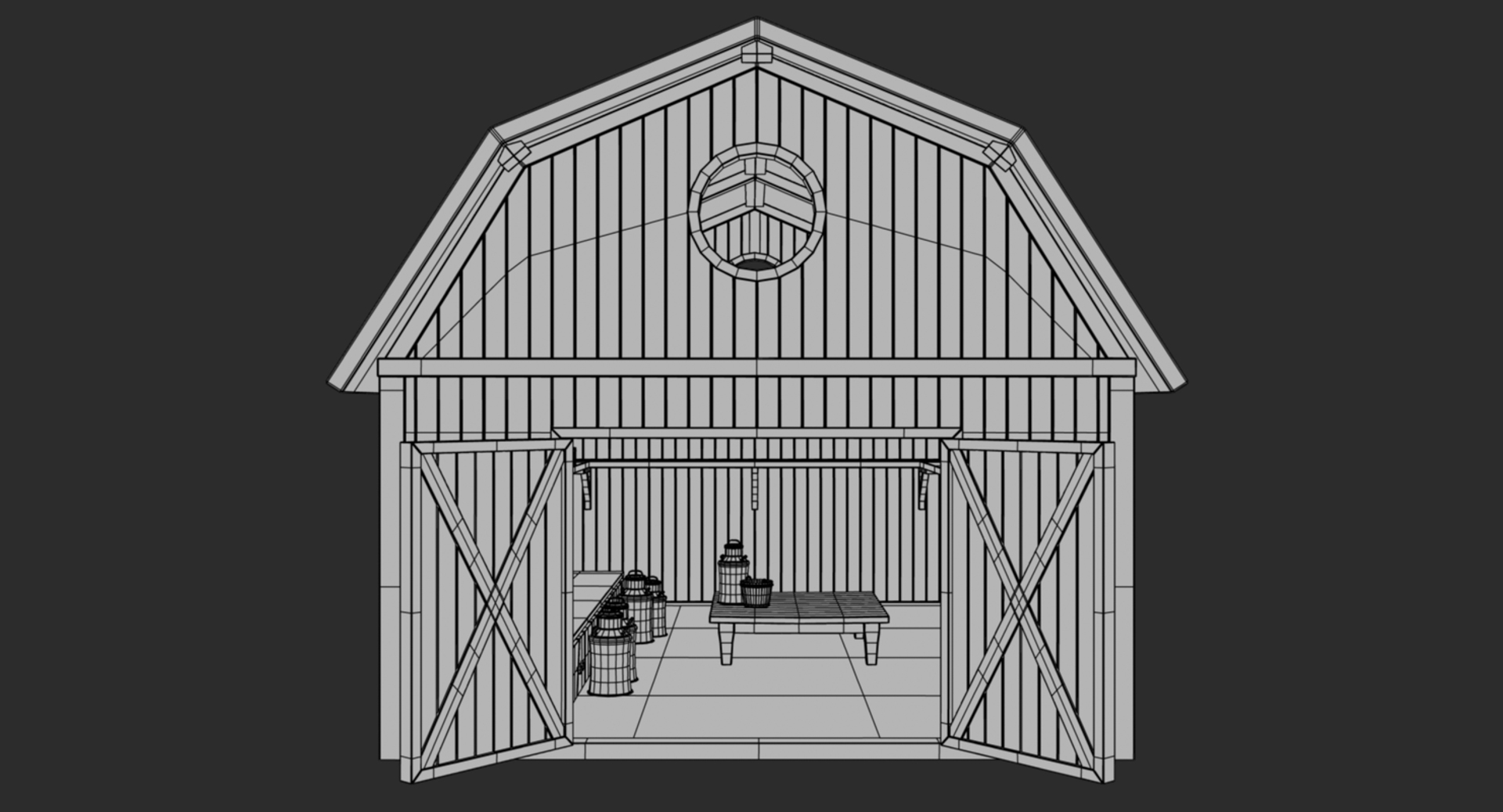 3D Barn Interior - TurboSquid 1353599