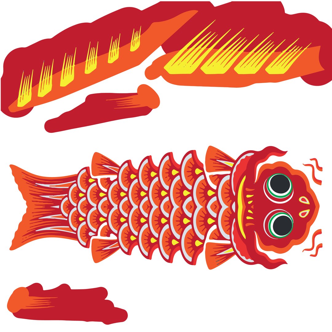 Koi Flag Model - TurboSquid 1703121