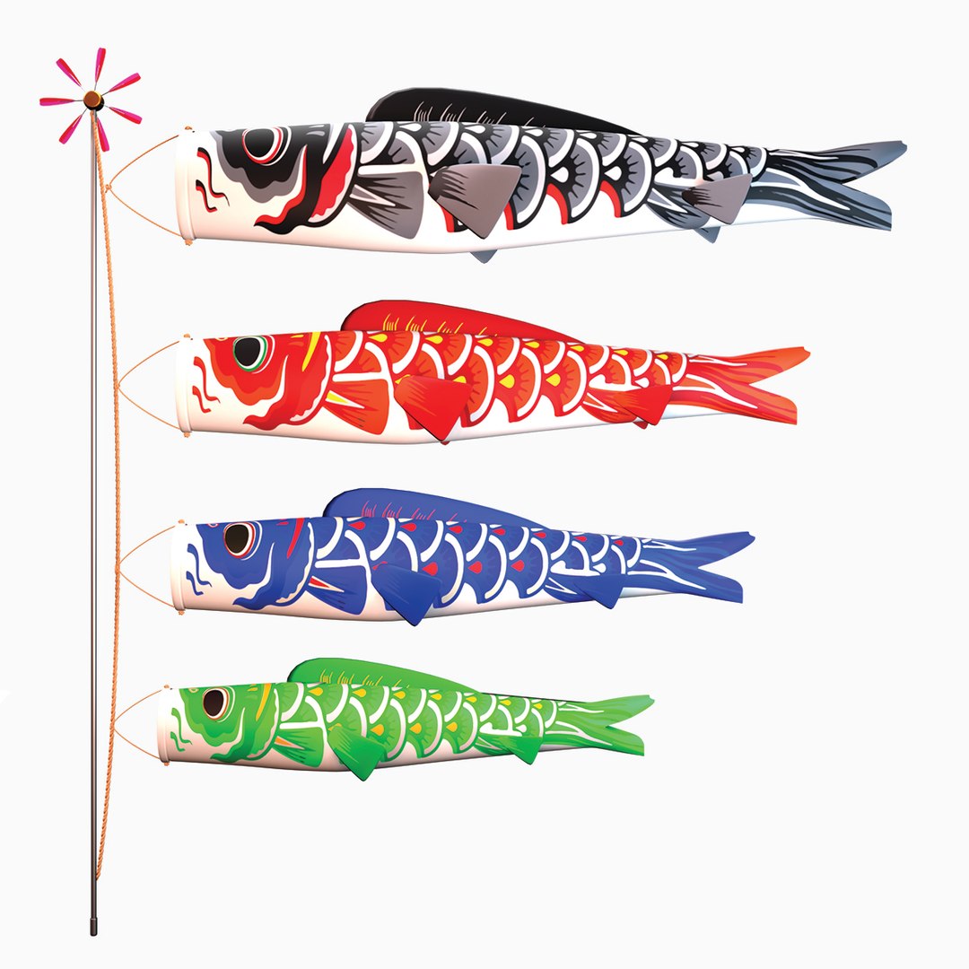 Koi flag model - TurboSquid 1703121