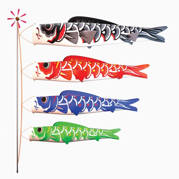 Koi flag model - TurboSquid 1703121