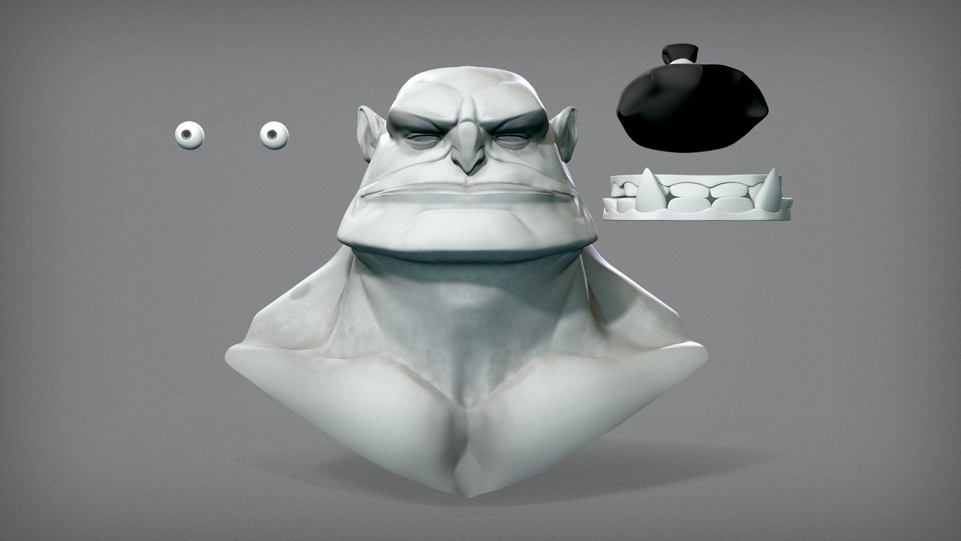 Cartoon male characrter Orc base mesh 3D model - TurboSquid 2076471