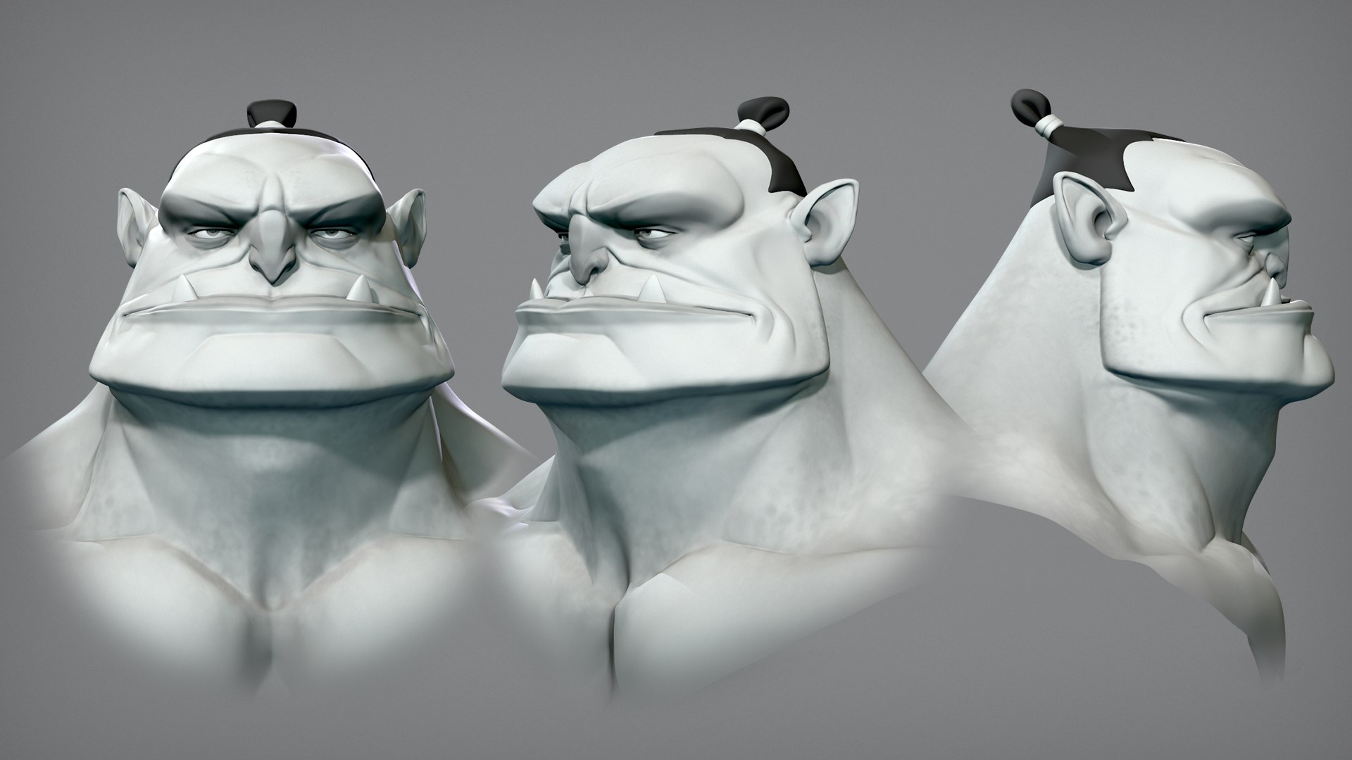 Cartoon male characrter Orc base mesh 3D model - TurboSquid 2076471