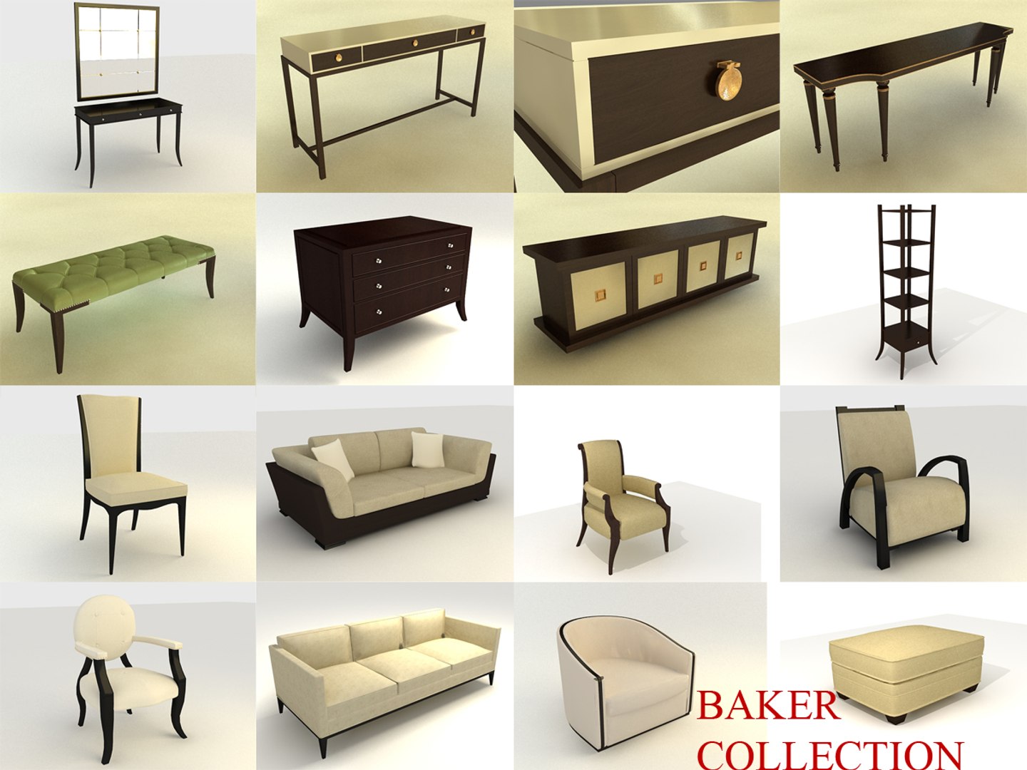 3d Baker Style Furniture