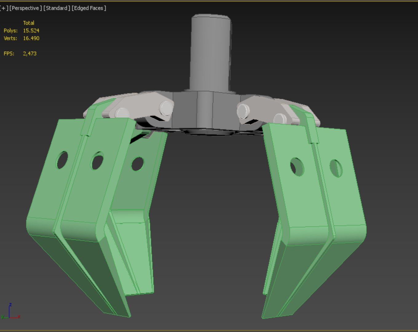 WOOD LOG TREE CRANE ATTACHMENT ARM LOADER LIFTING GRABBER JAWS 3D Model ...