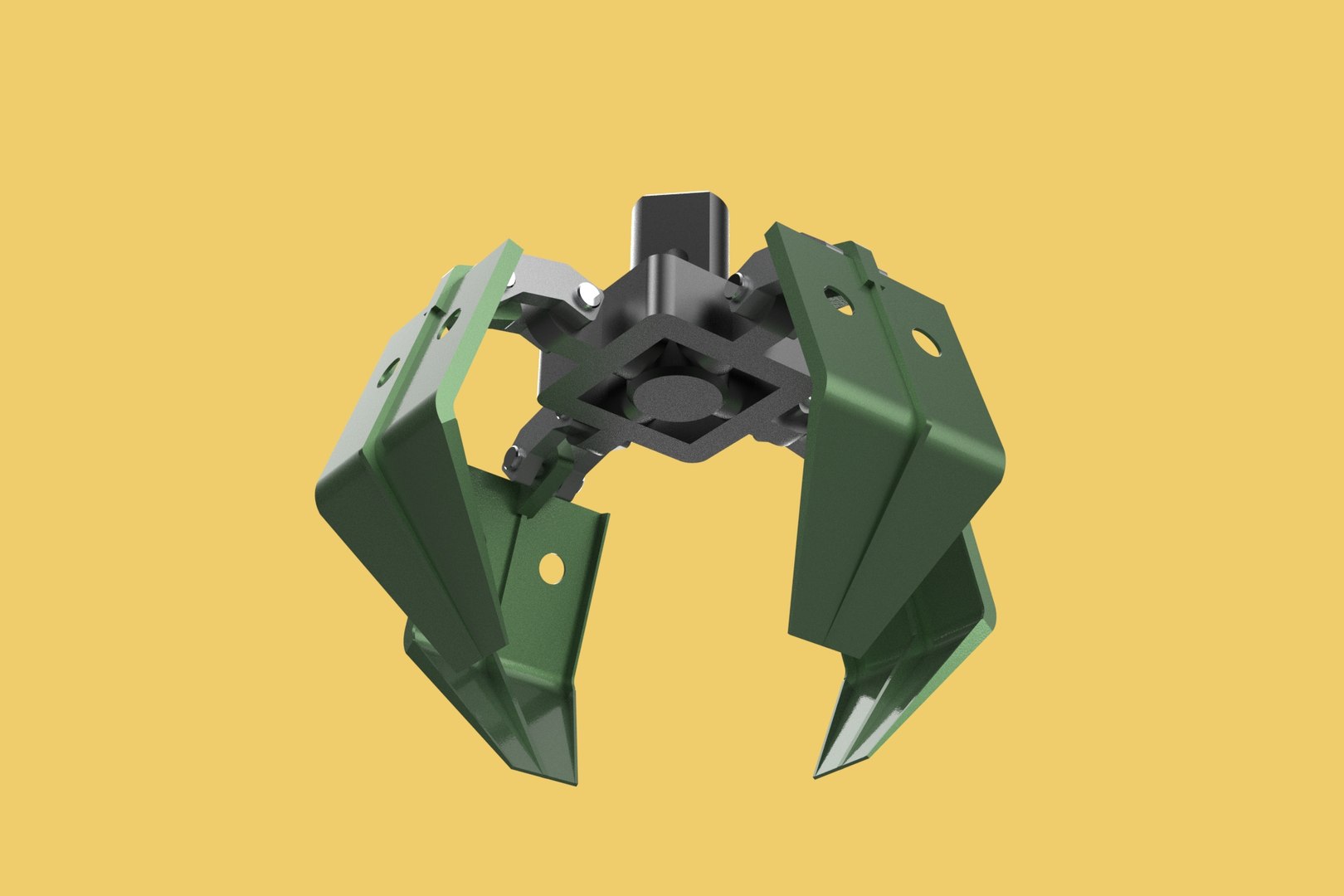 WOOD LOG TREE CRANE ATTACHMENT ARM LOADER LIFTING GRABBER JAWS 3D Model ...