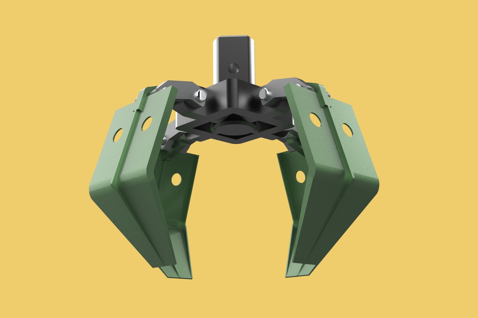 WOOD LOG TREE CRANE ATTACHMENT ARM LOADER LIFTING GRABBER JAWS 3D Model ...