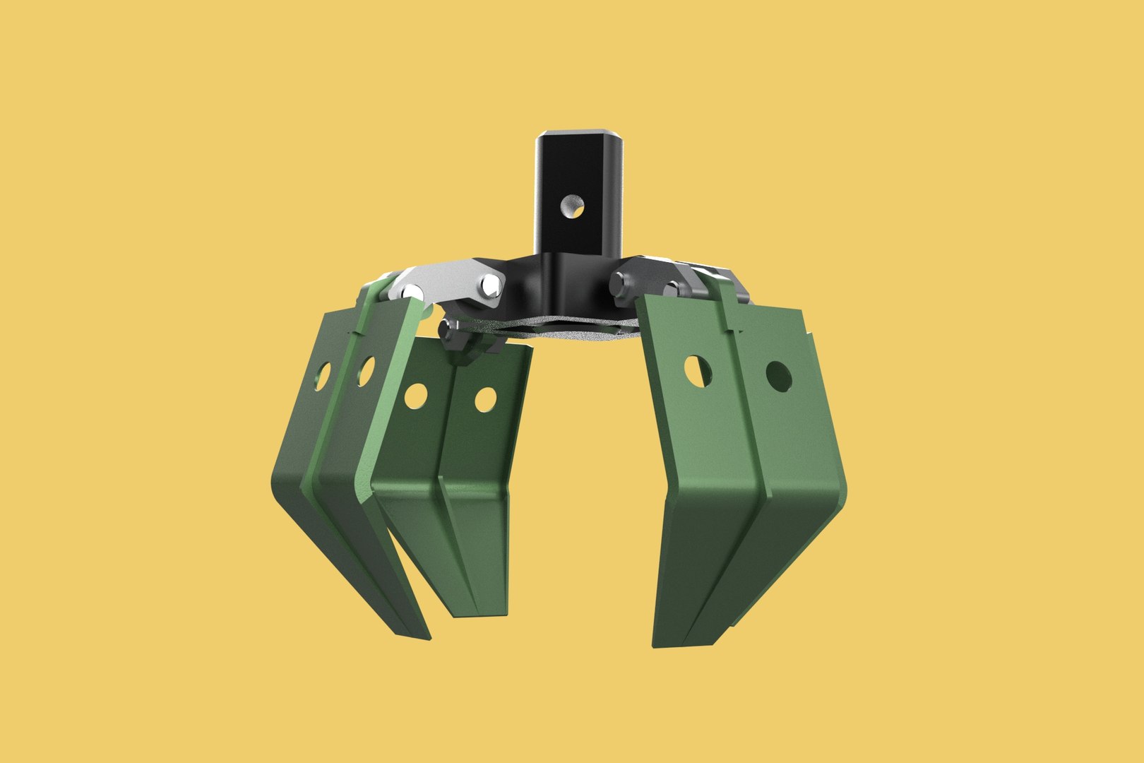 WOOD LOG TREE CRANE ATTACHMENT ARM LOADER LIFTING GRABBER JAWS 3D Model ...