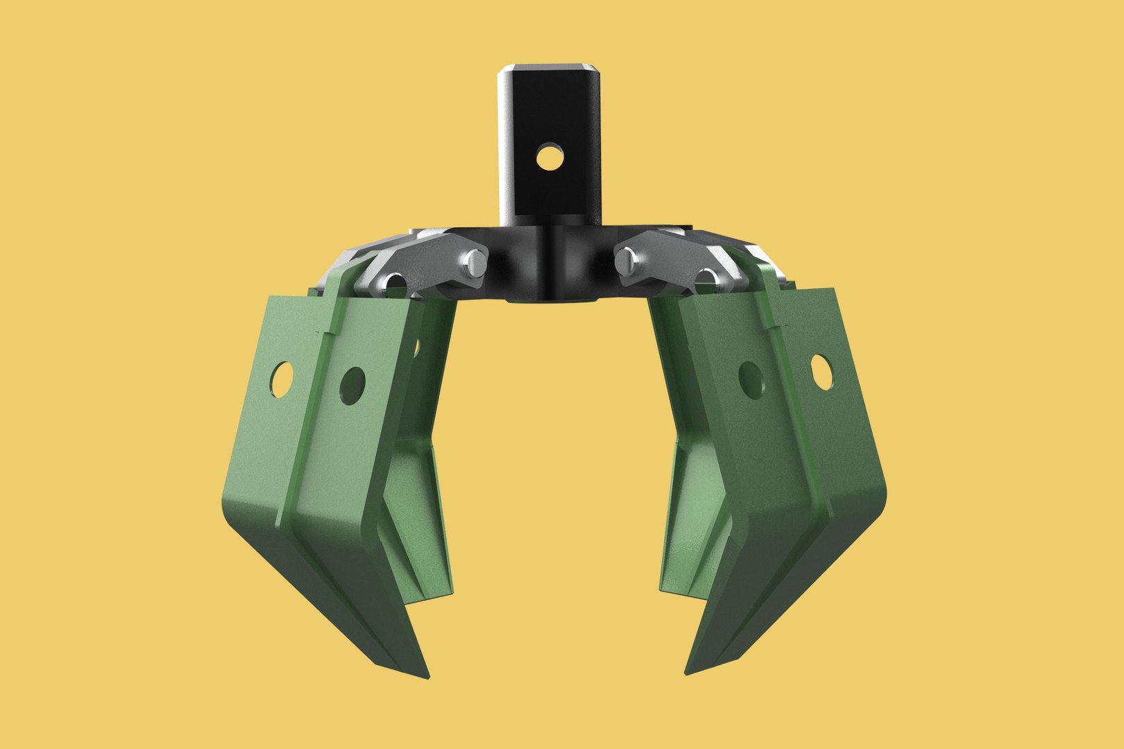 WOOD LOG TREE CRANE ATTACHMENT ARM LOADER LIFTING GRABBER JAWS 3D Model ...