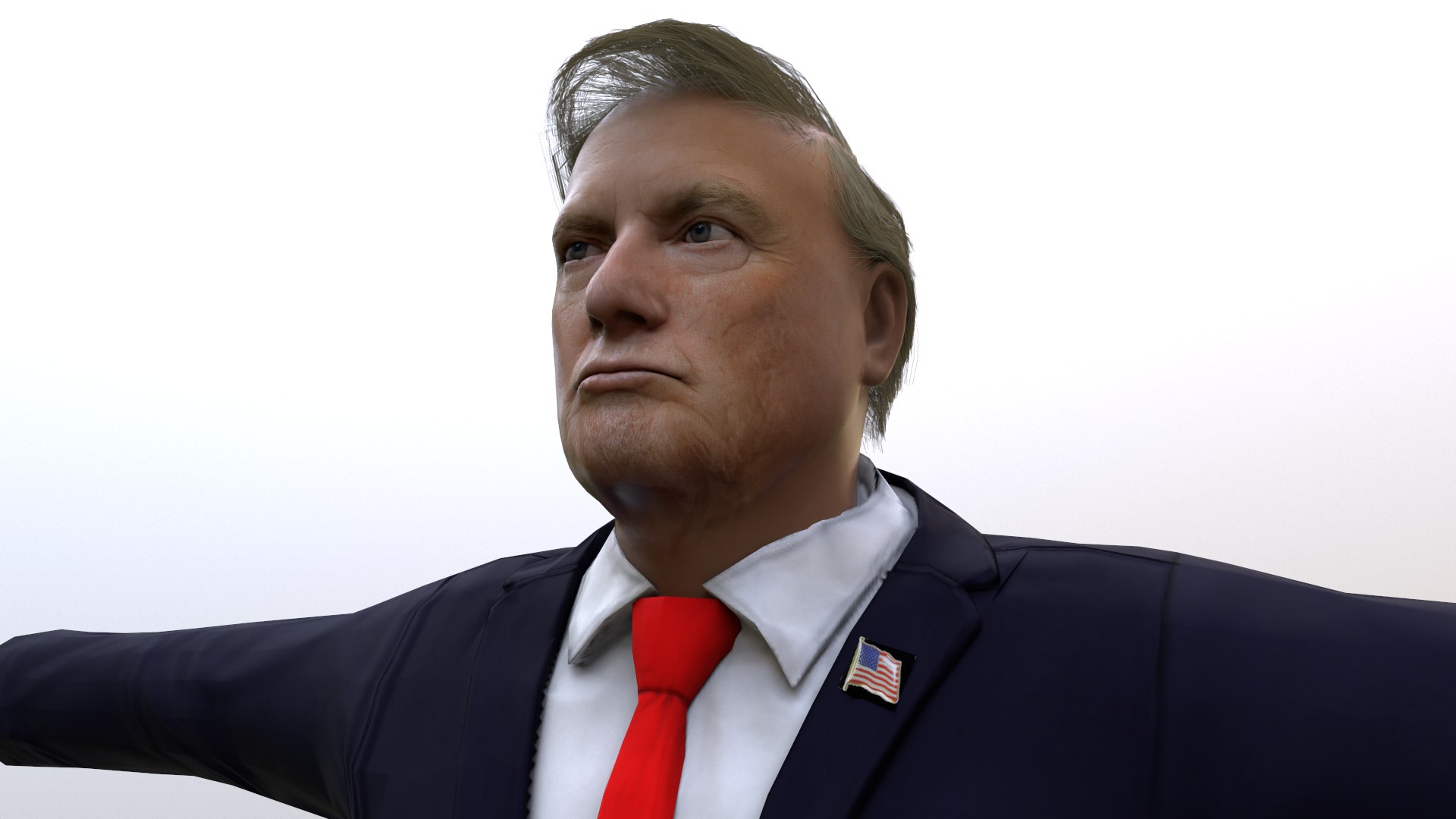 3D Donald Trump Realistic Character Model - TurboSquid 1754221