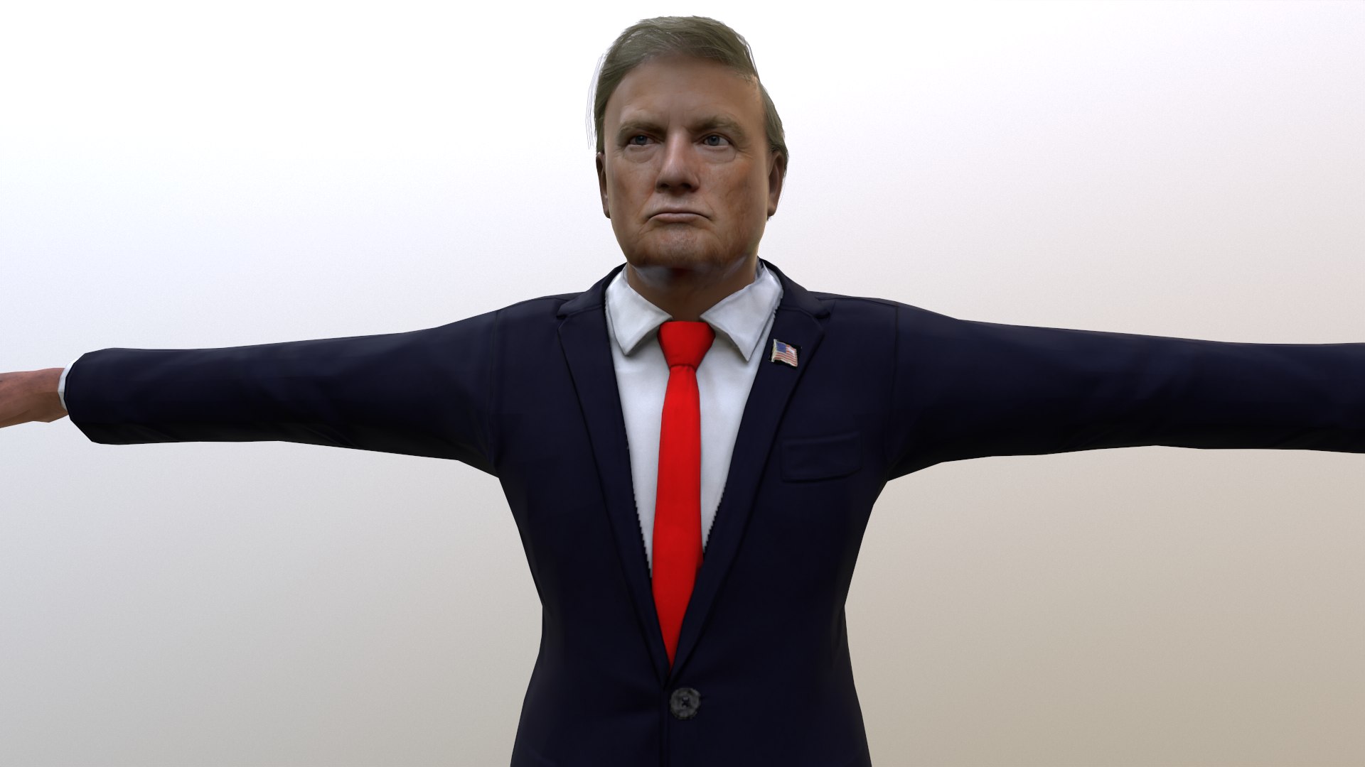 3D Donald Trump Realistic Character Model - TurboSquid 1754221