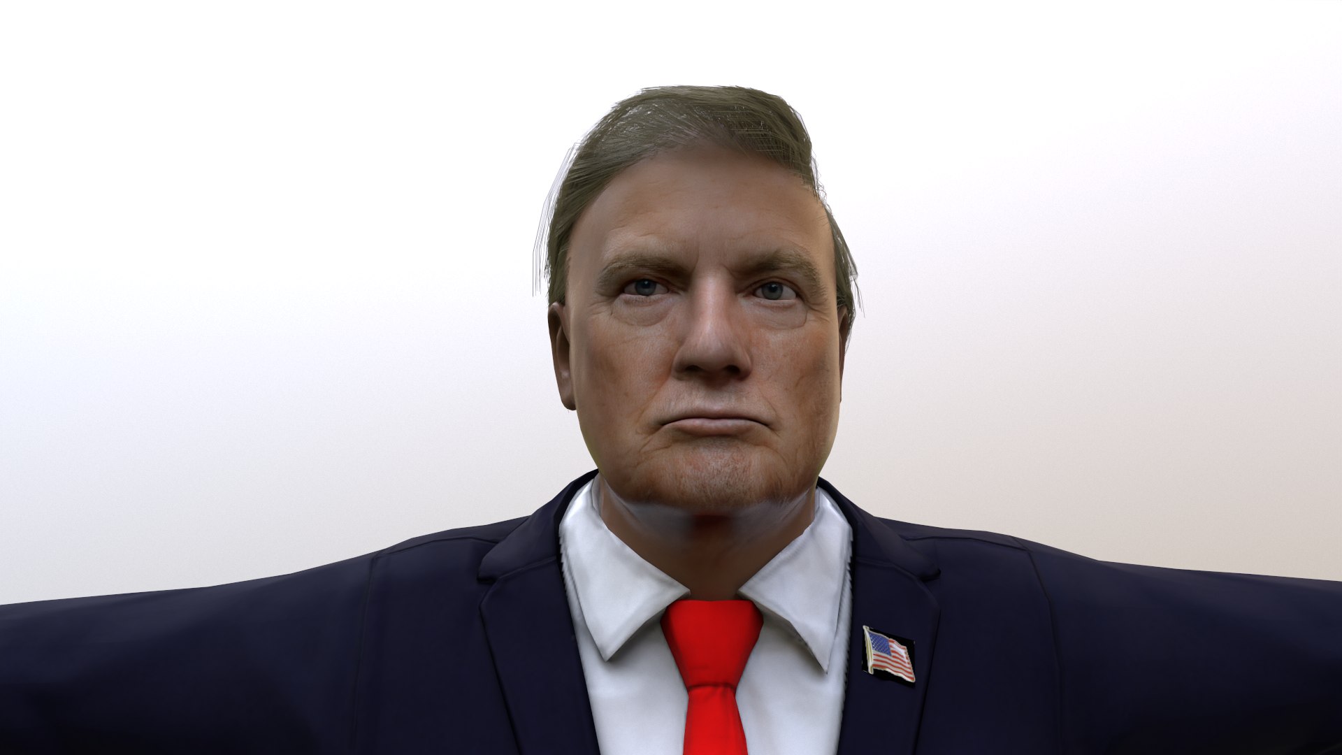 3D Donald Trump Realistic Character Model - TurboSquid 1754221
