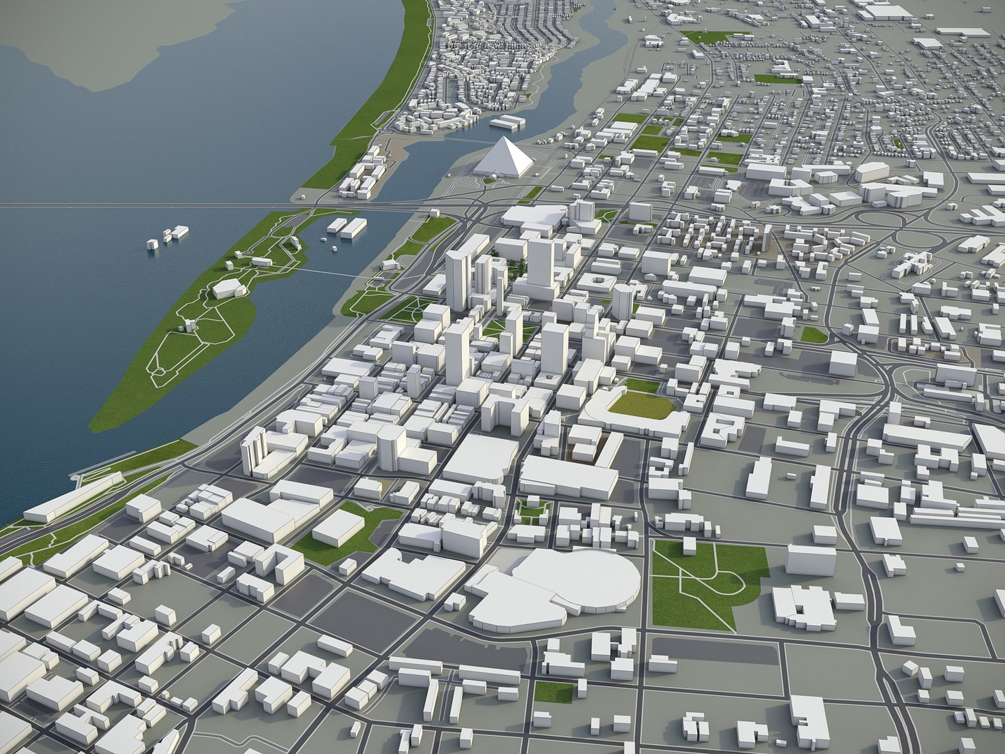 3D City Memphis Tennessee - TurboSquid 1403296