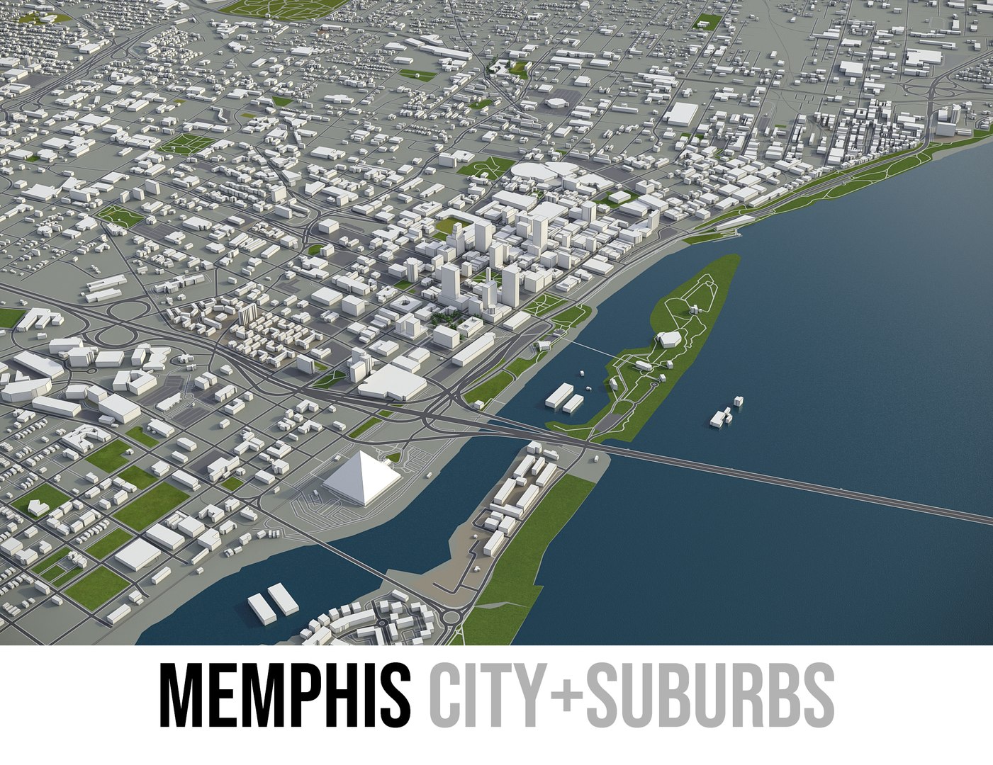 3D City Memphis Tennessee - TurboSquid 1403296