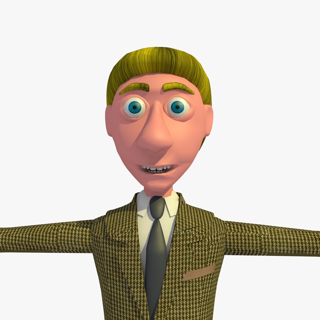 Vincent Business Man Cartoon Character C4d