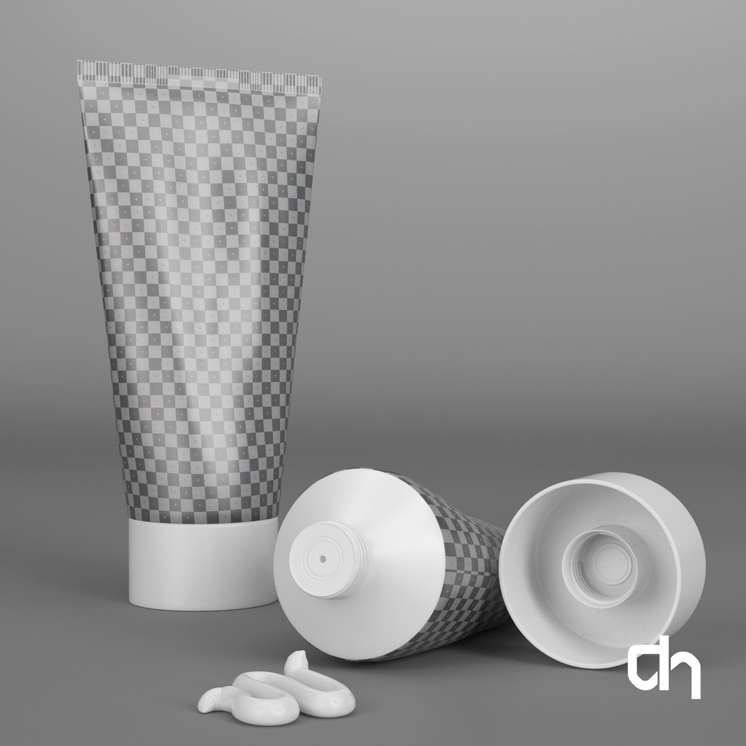 3d Cream Tubes 11 5x5 Model