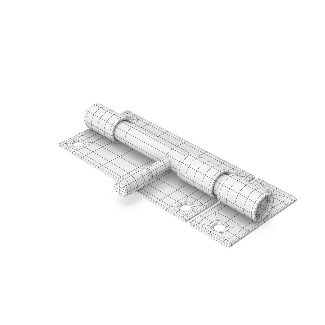 3D Gold Door Sliding Lock - TurboSquid 1996589