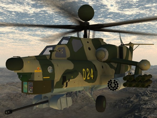 modelo 3d Mi-28N Russian Gunship Game listo modelo - TurboSquid 198412